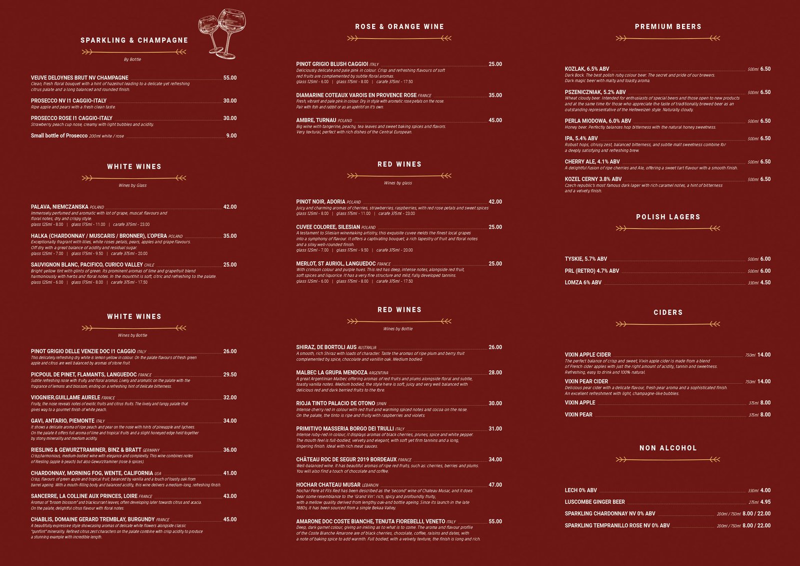 Drinks | The Blue Barbakan